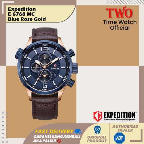 Promo Expedition Pria E 6768 MC E 6768 6768 E6768MC Blue Rose Gold ...