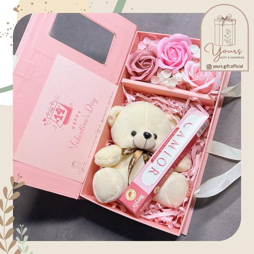Jual hadiah coklat valentine hampers kado gift wisuda ultah - Pink ...