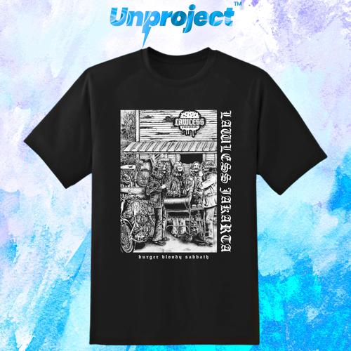 Jual T-SHIRT KAOS BURGER BLOODY SABBATH LAWLESS JAKARTA - Biru, XXL ...