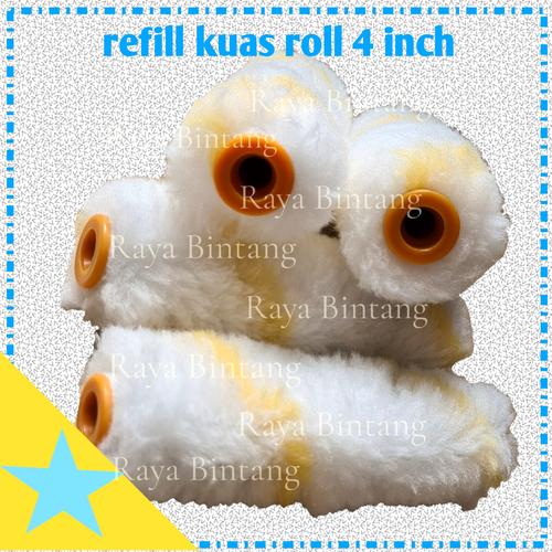 Promo REFILL KUAS KAPAL 4INCH alat cat roll tangkai 4 inch kecil roller ...