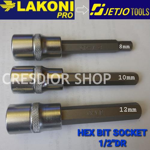 Jual hex bit socket 1/2 inch DR sock kunci L hexagonal 8mm 10mm 12mm ...