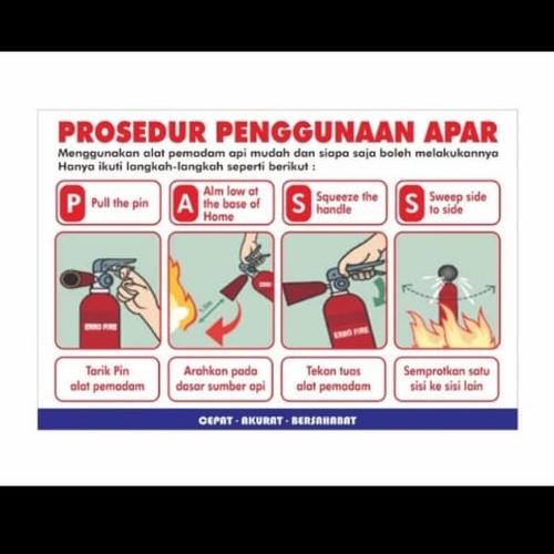 Jual STIKER VINYL PANDUAN ALAT PEMADAM API APAR 10X15CM SIGN RAMBU K3 ...