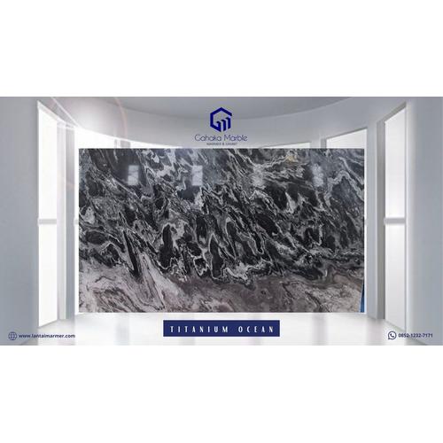 Jual Marmer Slab | Titanium Ocean Marble | Marmer Import | Grey Marble ...