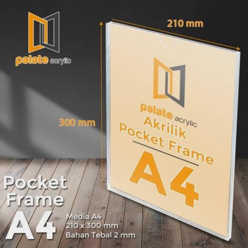 Jual ACRYLIC POCKET FRAME / AKRILIK POCKET A4 2mm - LANDSCAPE ...