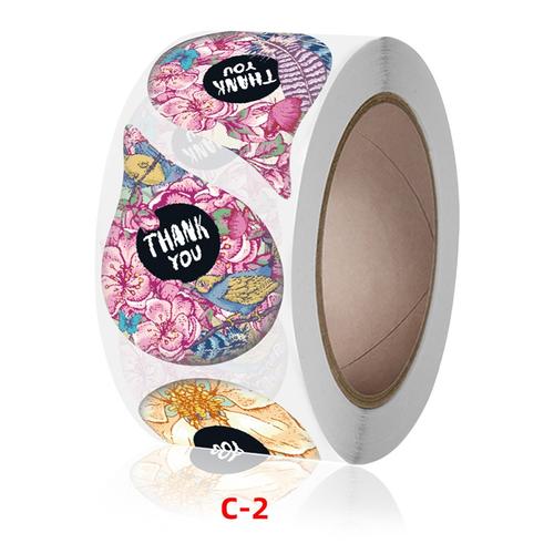 Jual sticker roll - sticker thank you - stiker thank you - stiker lucu ...