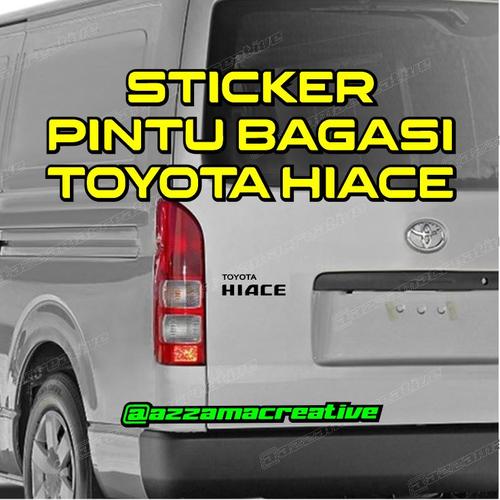 Jual Stiker Toyota Hi ace Sticker Pintu belakang - Putih - Kab. Bekasi ...
