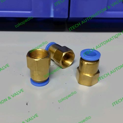 Jual MPCF 08 - 02 FITTING PNEUMATIC LURUS FEMALE 8MM DRAT 1/4 ...