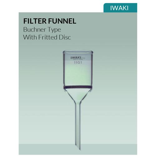 Jual FILTER FUNNEL 60mL/40mm Buchner Type G2 w/ fritted Disc IWAKI ...