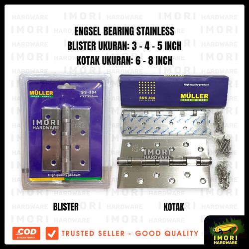 Jual MULLER Engsel Bearing Stainless BC/Kotak 304 3 4 5 6 8" Jendela ...