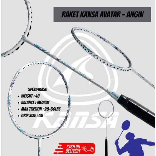 Jual Raket Badminton Kansa Tanah/ Angin/ Api/ Air/ Kayu 30lbs Original ...