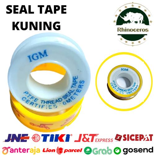 Jual Seal Tape Kuning / Isolasi Kran Air / Selotip Pipa Ukuran 12MM X ...