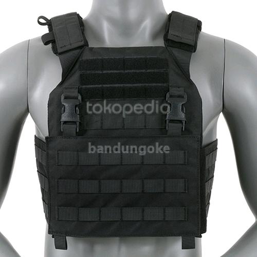 Jual Rompi Tactical Vest Airsoft Military Polos Black Bodyvest Outdoor ...