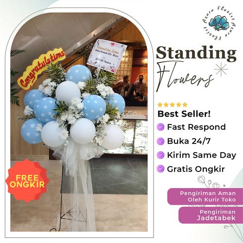Jual Standing Flower Balon Congratulation Biru - Jakarta Barat - Azura ...