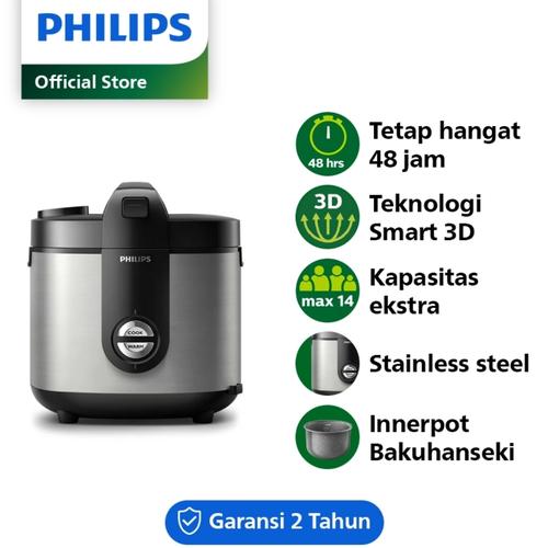 Jual PHILIPS Rice Cooker 2L HD3138/33 Premium Plus - Silver Perak Magic ...