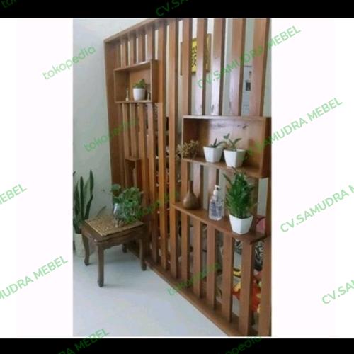 Jual partisi pembatas ruang tamu minimalis kayu mahoni - Kota Tangerang ...