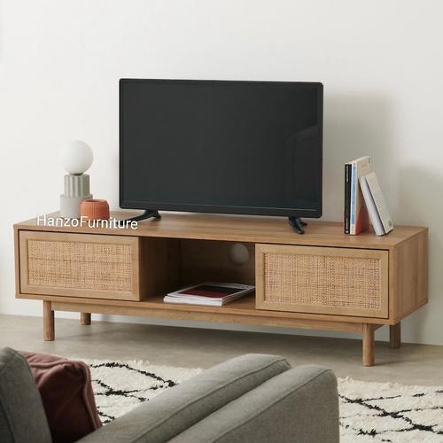 Jual Meja Tv 2 Pintu Sliding Kombinasi Rattan Minimalis Kayu Jati - Kab ...