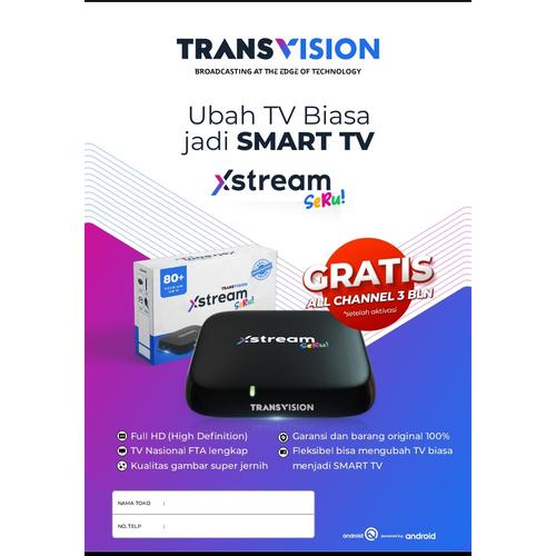 Jual TRANSVISION XStream Seru Android TV Box - Free 3 Bulan - Kota ...
