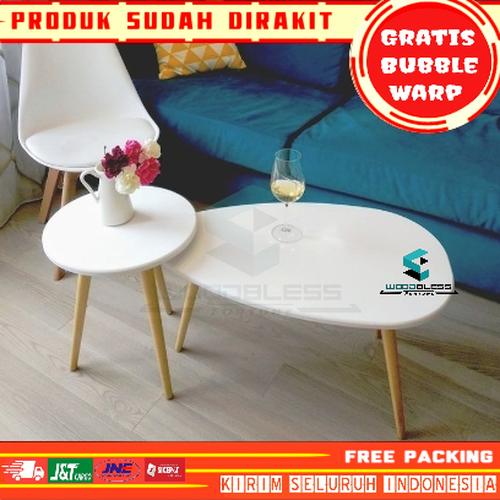 Jual MEJA SCANDINAVIAN MINIMALIS OVAL DAN BULAT MEJA KAFE MEJA TAMU ...