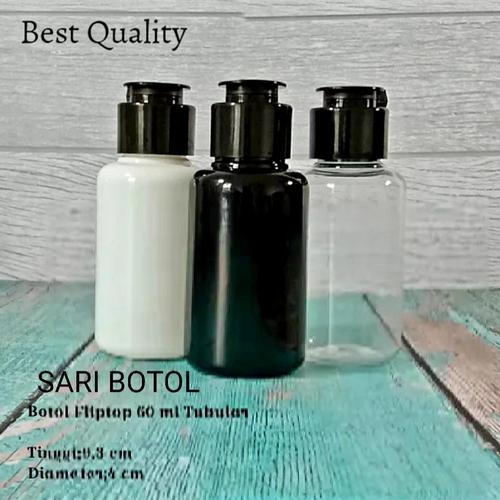 Jual BOTOL FLIPTOP 60ML TUBULAR MODEL JAMUR HITAM - BOTOL NATURAL ...