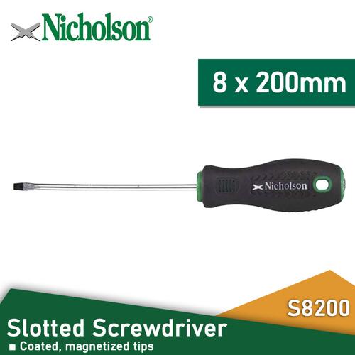 Promo Obeng Minus 8 X 200 MM Gagang Karet S8200 SCREWDRIVER NICHOLSON ...