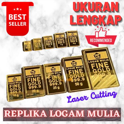 Jual Replika LM Logam Mulia ANTAM Emas Desain Baru - custom berat ...