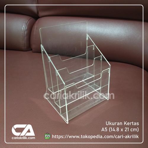 Jual Tempat Brosur Akrilik / Acrylic Flyer Holder - A5 14.8 x 21 cm ...