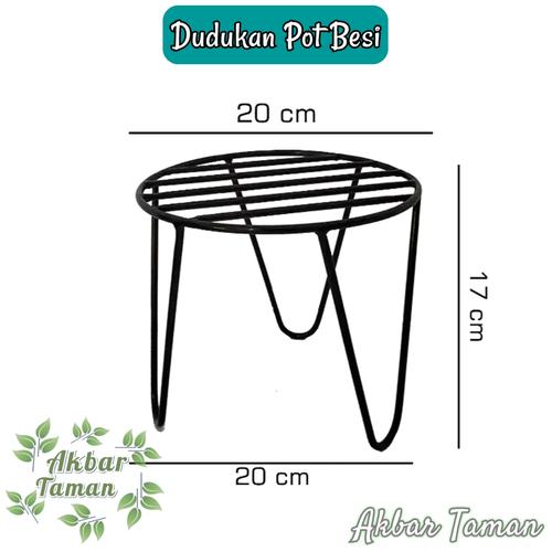 Jual Dudukan Pot Bunga Besi / Standing Pot Jengkok Besi - Hitam - Kab ...