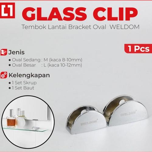 Jual Glass Clip Penjepit Kaca Siku Meja Cermin Ambalan U Stainless ...