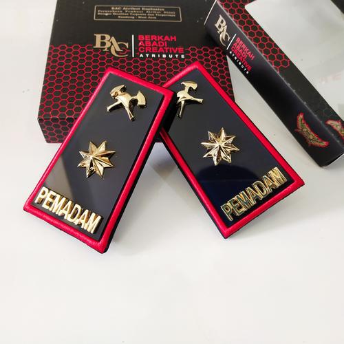 Jual Pangkat pdh pemadam 4C Kain Akrilik BAC ATRIBUT - Lis merah - Kab ...