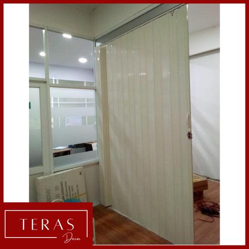 Jual Partisi skat ruangan PVC Folding Door anti Rayap bahan plastik ...