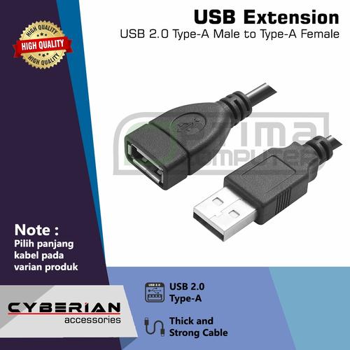 Jual USB 2.0 Extension Type A Male to Type A Female - 5 Meter - Kota ...