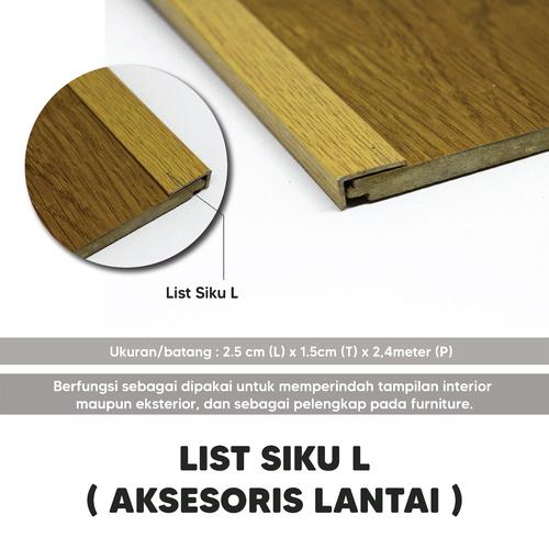 Jual Accesories Lantai/Tangga List Siku L Bahan PVC / motif Kayu Laiv ...