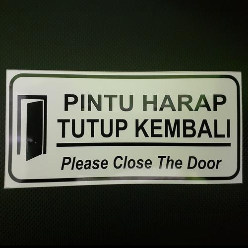 Jual STIKER PINTU HARAP TUTUP KEMBALI/HITAM/15 X 7 CM - Kab. Bekasi - Cinta Lingkungan | Tokopedia
