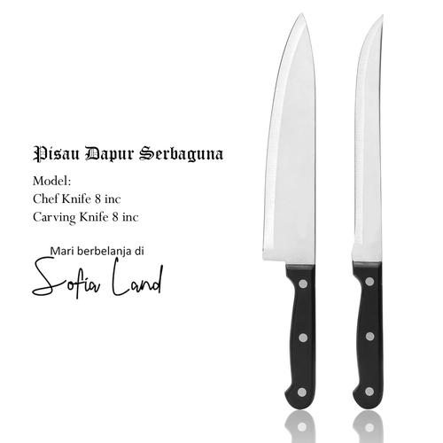 Jual Pisau Dapur Serbaguna Chef Knife - Daging Carving 8 Inci - Carving ...