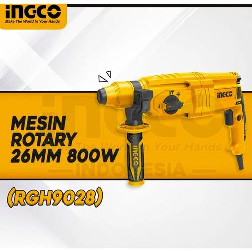 Jual Rotary Hammer Drill (800 W, 2.5J) INGCO RGH9028 Bor Bobok Tembok ...