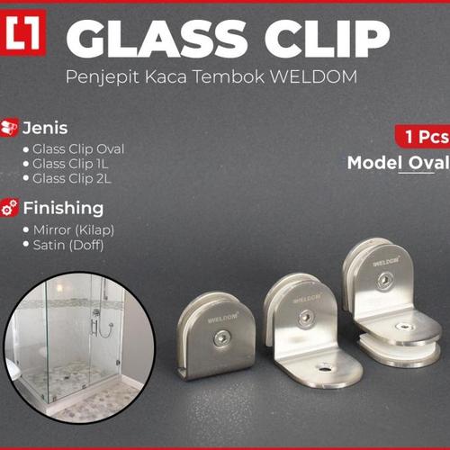 Jual Glass Clip Penjepit Kaca Partisi Kamar Mandi Shower Oval - Weldom ...