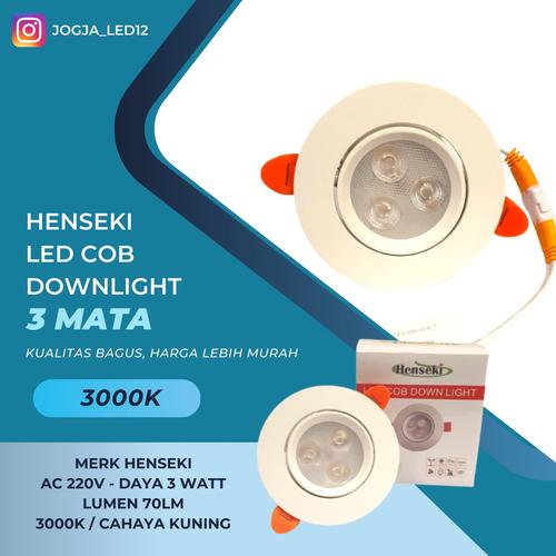 Jual Downlight Led 3W COB 3 Mata 3000K Henseki - Kab. Sleman ...