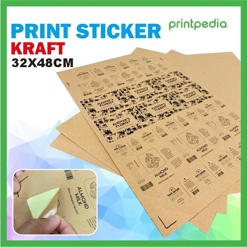 Jual Cetak Stiker / Print Sticker Kraft Label Kemasan Produk Makanan ...