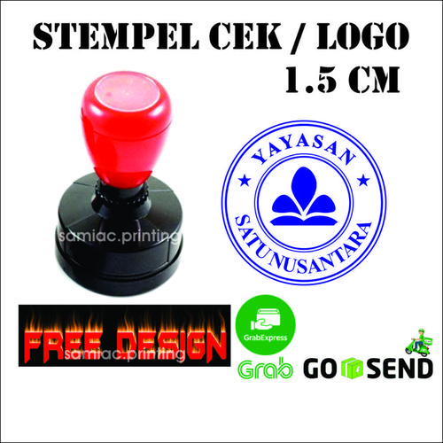 Jual Stempel Cek/Giro dan Logo Ukuran 1,5 cm 1 Warna Tinta - Kota Depok ...
