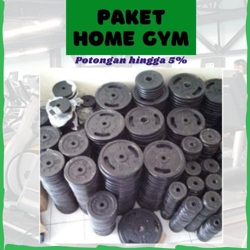 Jual plate besi barbel besi 100kg plat cor plat gym - Kota Tangerang ...
