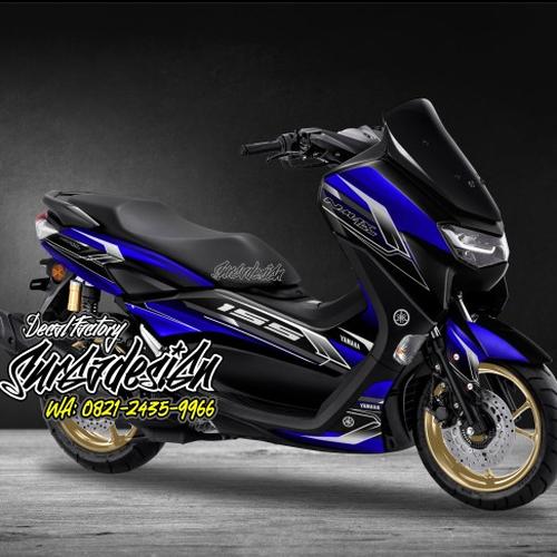 Jual STIKER NMAX FULL BODY HITAM 2020 2021 2022 2023 - Biru, GLOSSY ...