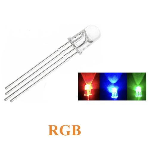 Jual RGB LED 5mm Clear Common Anode transparan lampu Anoda 4p 4 kaki ...