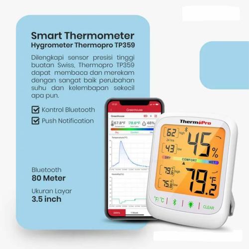 Jual Alat Ukur Suhu Ruangan Digital Thermometer Kelembaban Udara ...