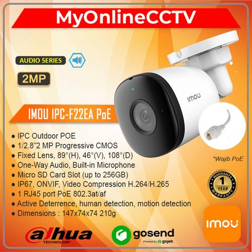 Jual Imou IPC-F22EA 2MP POE Audio IP Camera Outdoor Paket CCTV Dahua ...