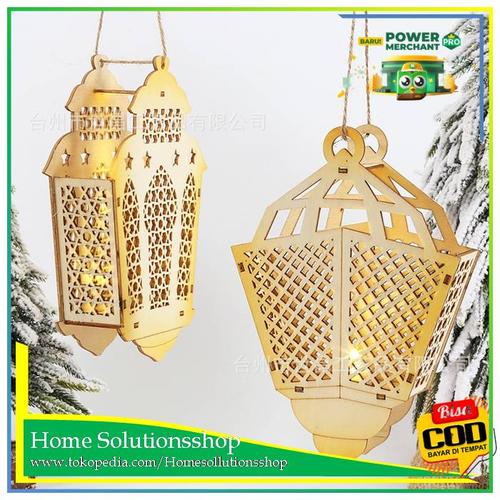 Jual Lampu Gantung Kayu Idul Fitri Dekorasi Lebaran Hiasan Hari Raya ...