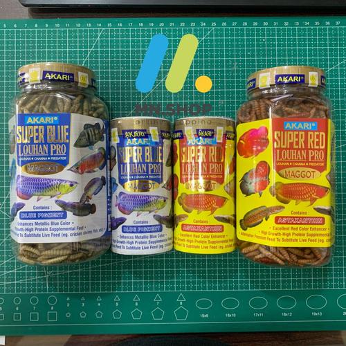 Jual Akari Super Maggot Louhan Pro 40gr CHANNA AROWANA OSCAR KOI P BASS ...