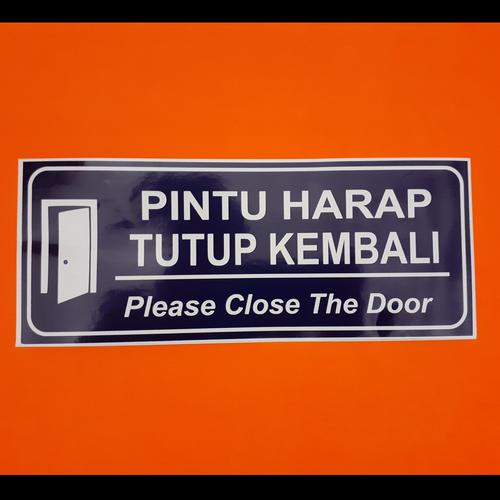 Jual STIKER HARAP PINTU TUTUP KEMBALI/PLEASE CLOSE THE DOOR - 30cm x ...
