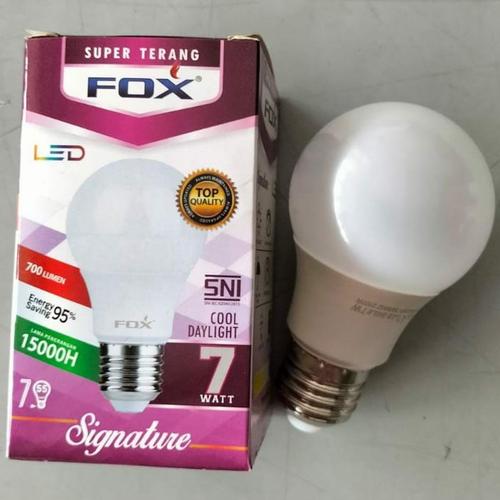 Jual Lampu LED 7W 7 W 7 Watt Fox Super Terang LED Bulb Cool Day Light ...
