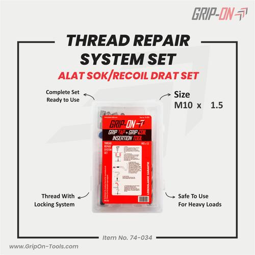 Jual GRIP ON Thread Repair System Set M10 x 1.5 Tap Recoil Set M10x1,5 ...