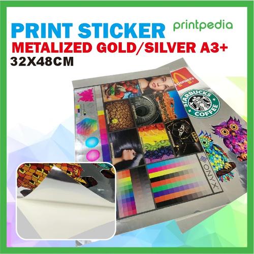 Jual Cetak Sticker / Print Sticker Label Metalized Silver/Gold Print ...